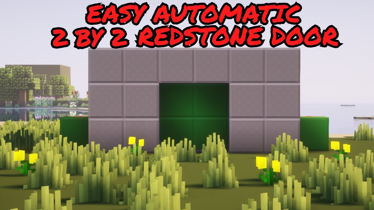 How To Make a Compact 2x2 Automatic Piston Door in Minecraft 1.20.1 - Redstone Tutorial - YouTube