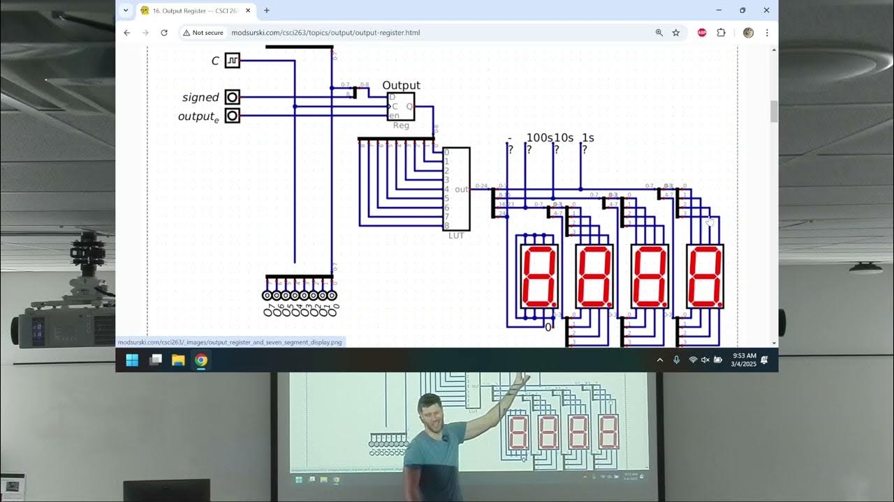 CSCI 263 --- March 4, 2025: Output Register - YouTube