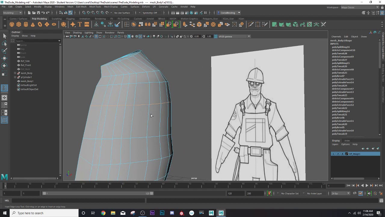 Tutorial: Maya Character Modeling: Construction worker from Team ...