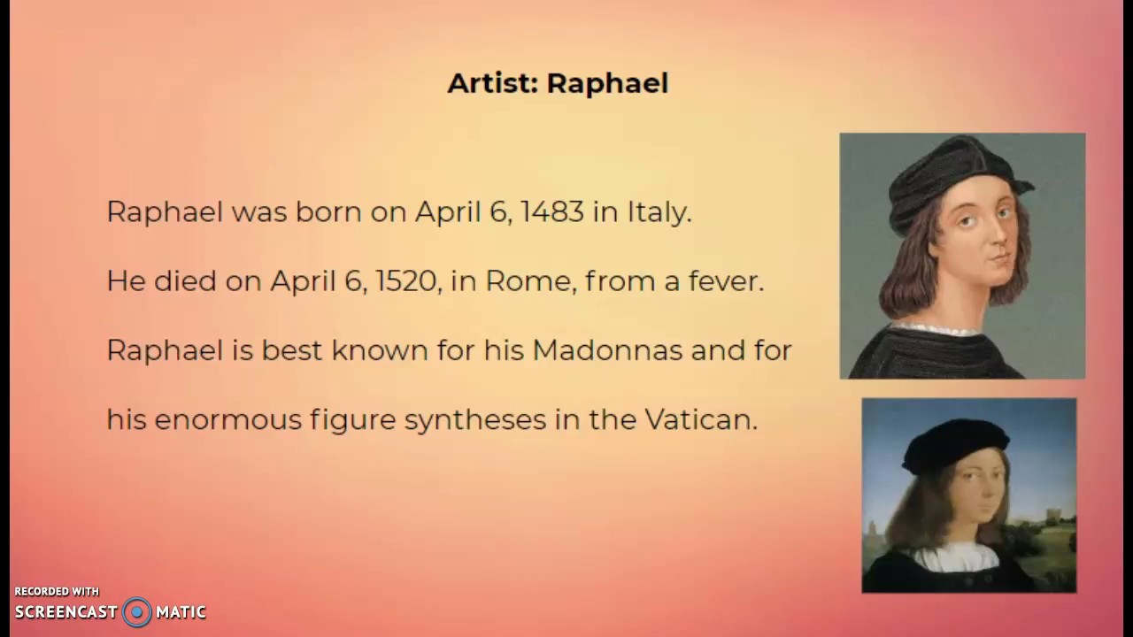Artist Project Presentation: Artist: Raphael. - YouTube