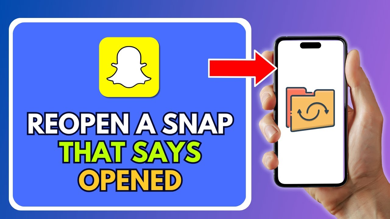 How to Reopen a Snap that Says Opened - YouTube