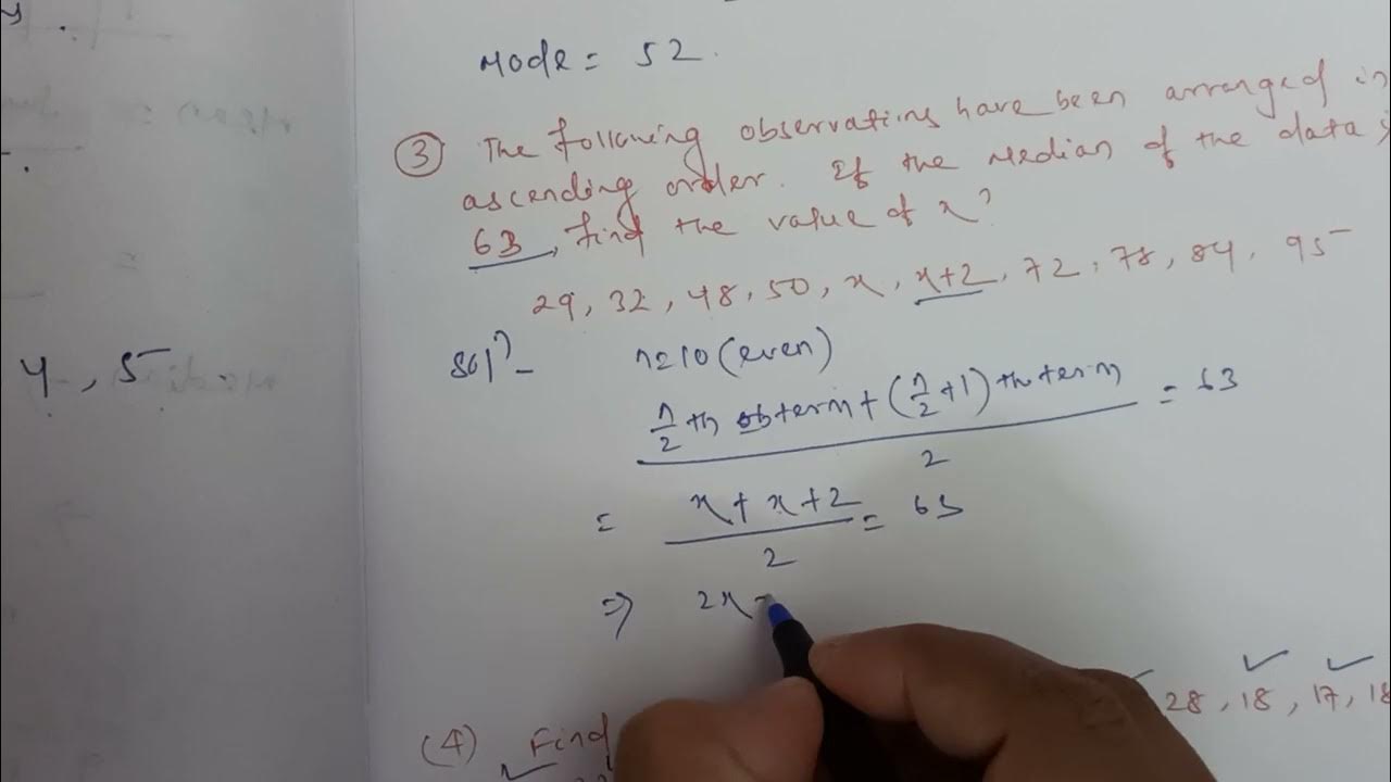Statistics|Class 9|Exercise 14.4|Q3, Q4|NCERT - YouTube