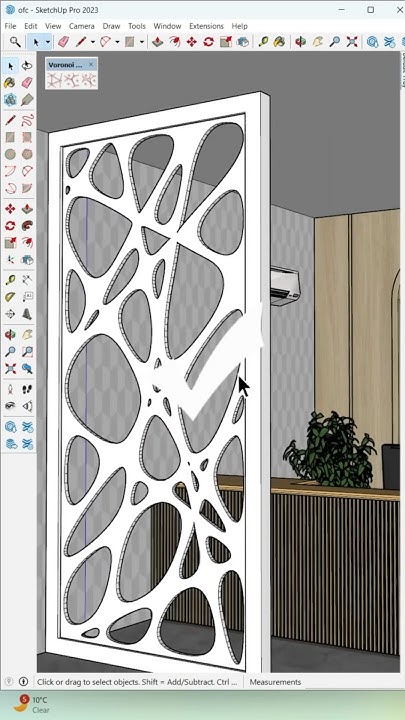 Easy and fast method to create Jali design in Sketchup #youtubeshorts # ...