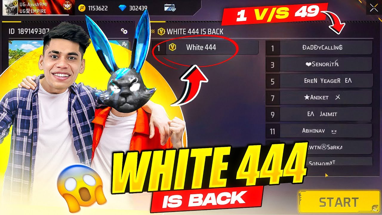 White 444 Is Back In Indian Server😳Everyone Shocked😱Must Watch!! - YouTube