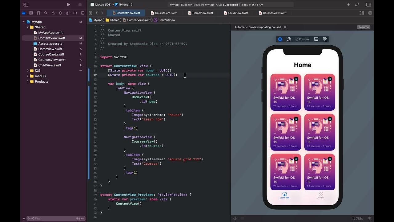 [SWIFTUI HANDBOOK] 065 TabBar to root View - YouTube