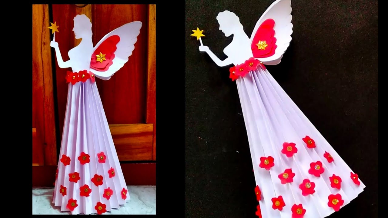 How to make paper doll/paper Angel - YouTube