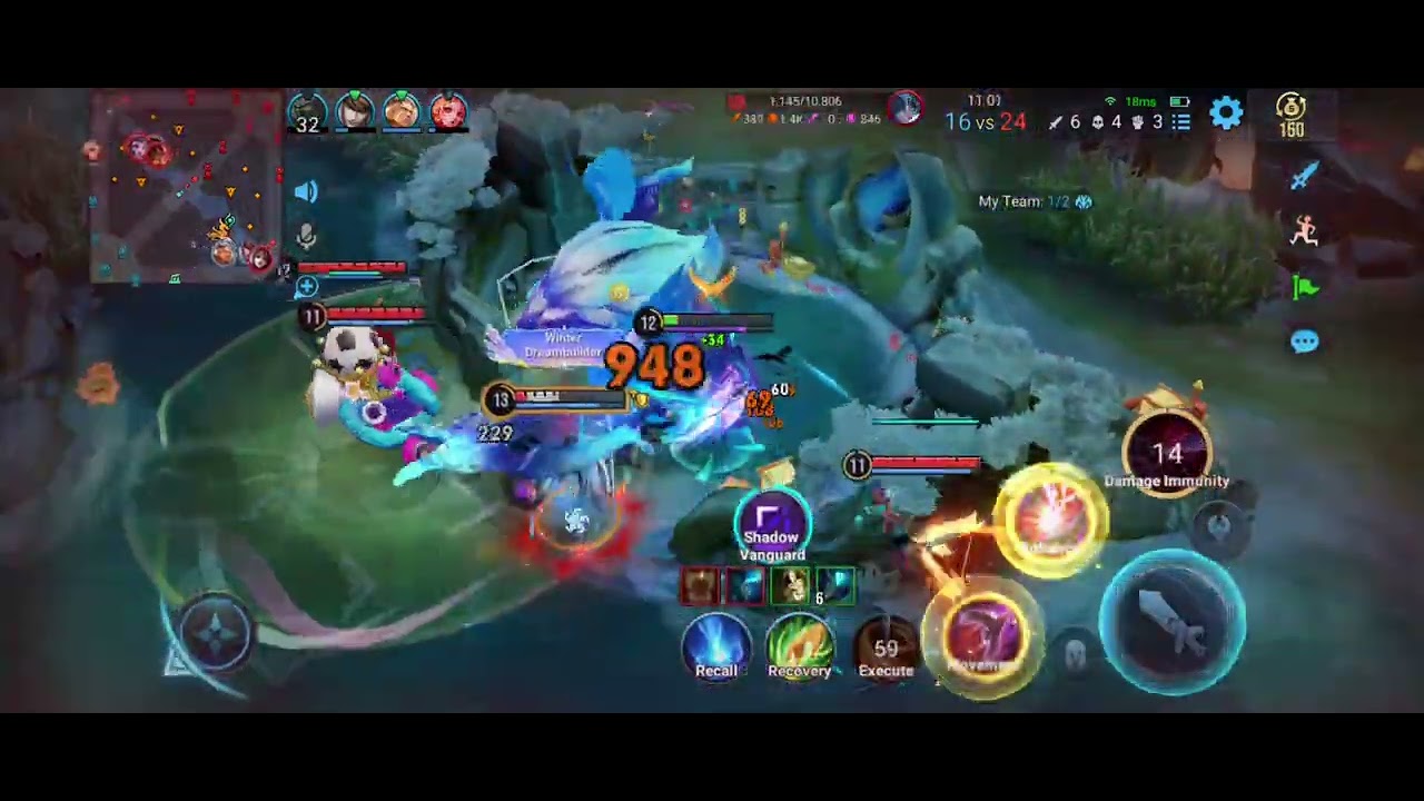 hok mi yue fullgame ranked (comeback win) - YouTube