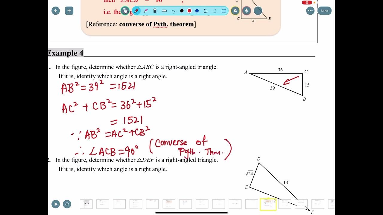 S2 Converse of Pythagoras Theorem Tutorial - YouTube