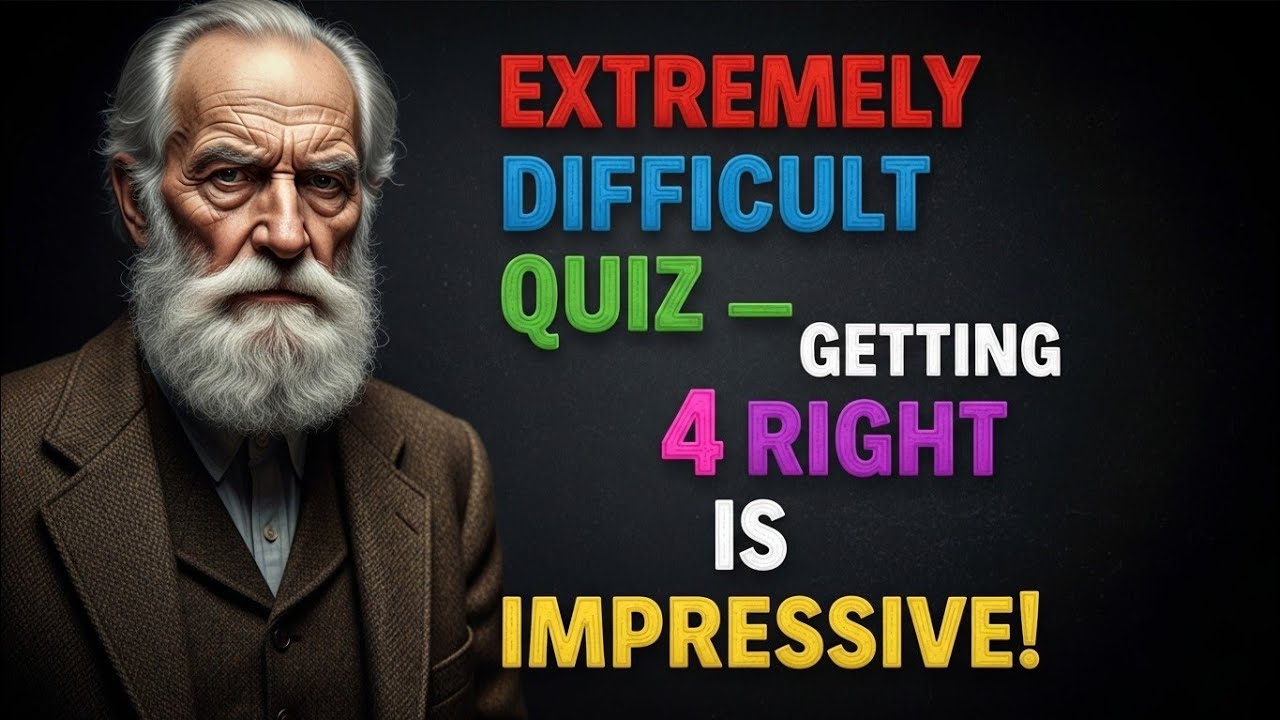 EXTREMELY DIFFICULT QUIZ — Getting 4 Right Is IMPRESSIVE! 🧠 | Hard IQ ...