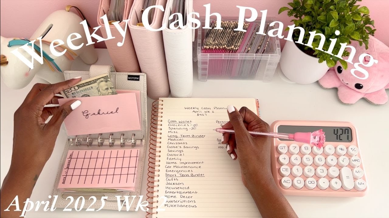 $427 | Weekly Cash Planning | April 2025 | Single Mom - YouTube