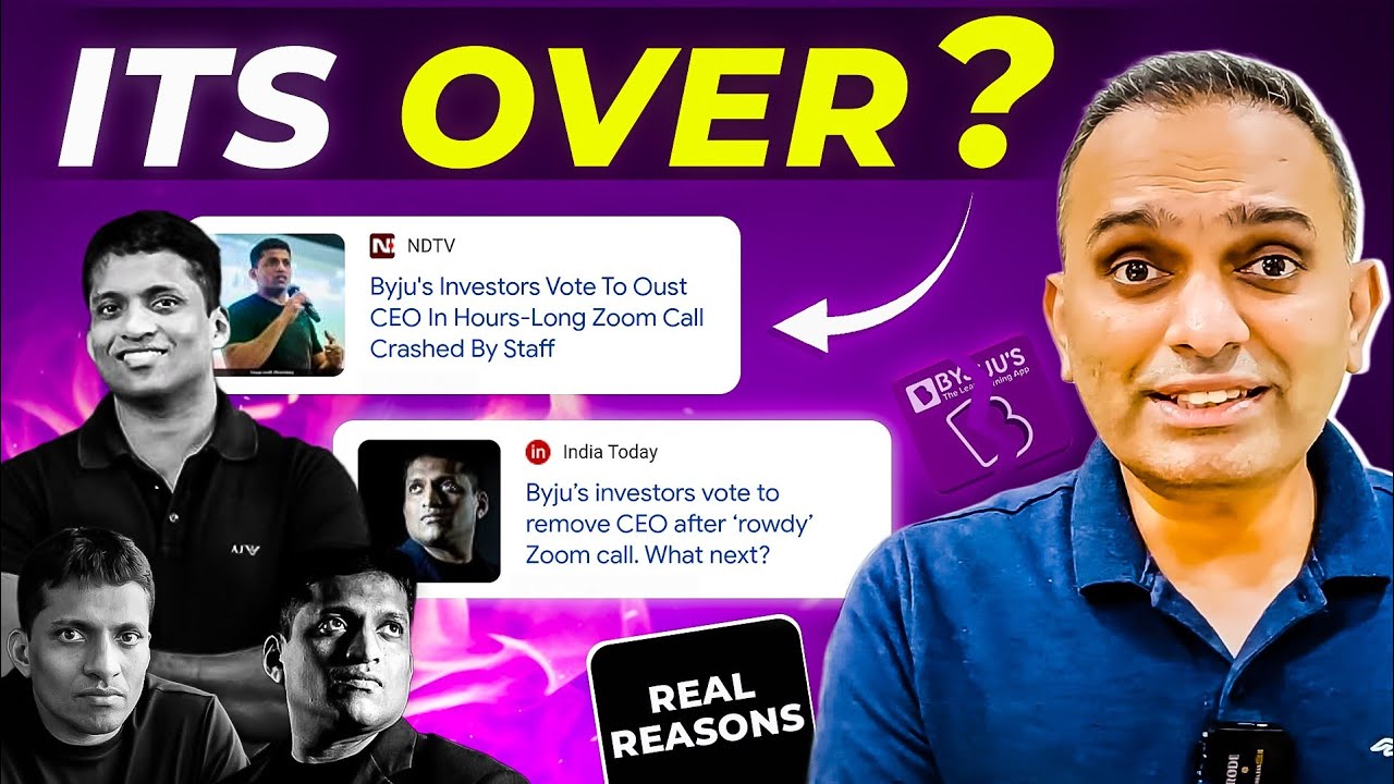 Byjus Crisis Real Reasons - Shareholders FIRED Byju Raveendran? | Byjus ...