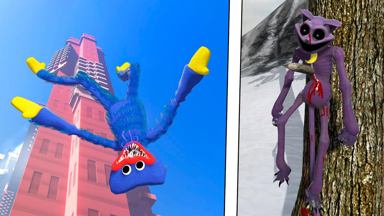 Poppy Playtime NPC Ragdolls VS Spikes! Epic NPC Falls Compilation #164 ...