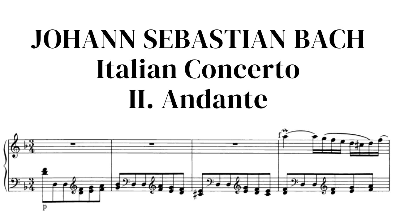 Bach: Italian Concerto (II. Andante) - sheet music - YouTube