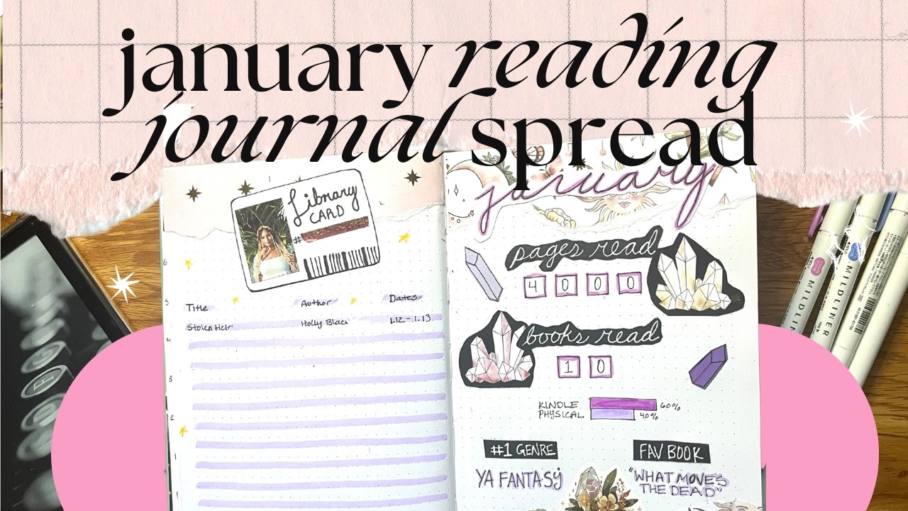 JANUARY READING JOURNAL SETUP 📖 💫 | fill out my journal with me! - YouTube
