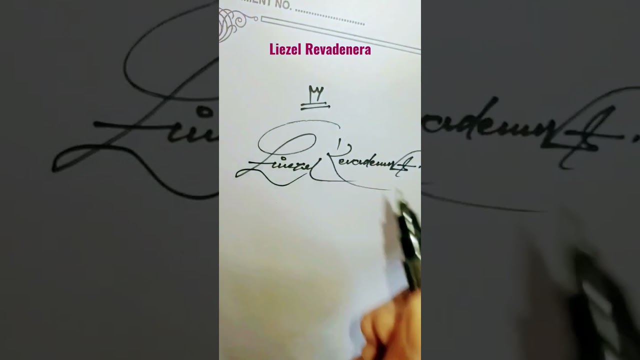 Liezel Revadenera Named Signature | Philipines Signature | Autograph ...