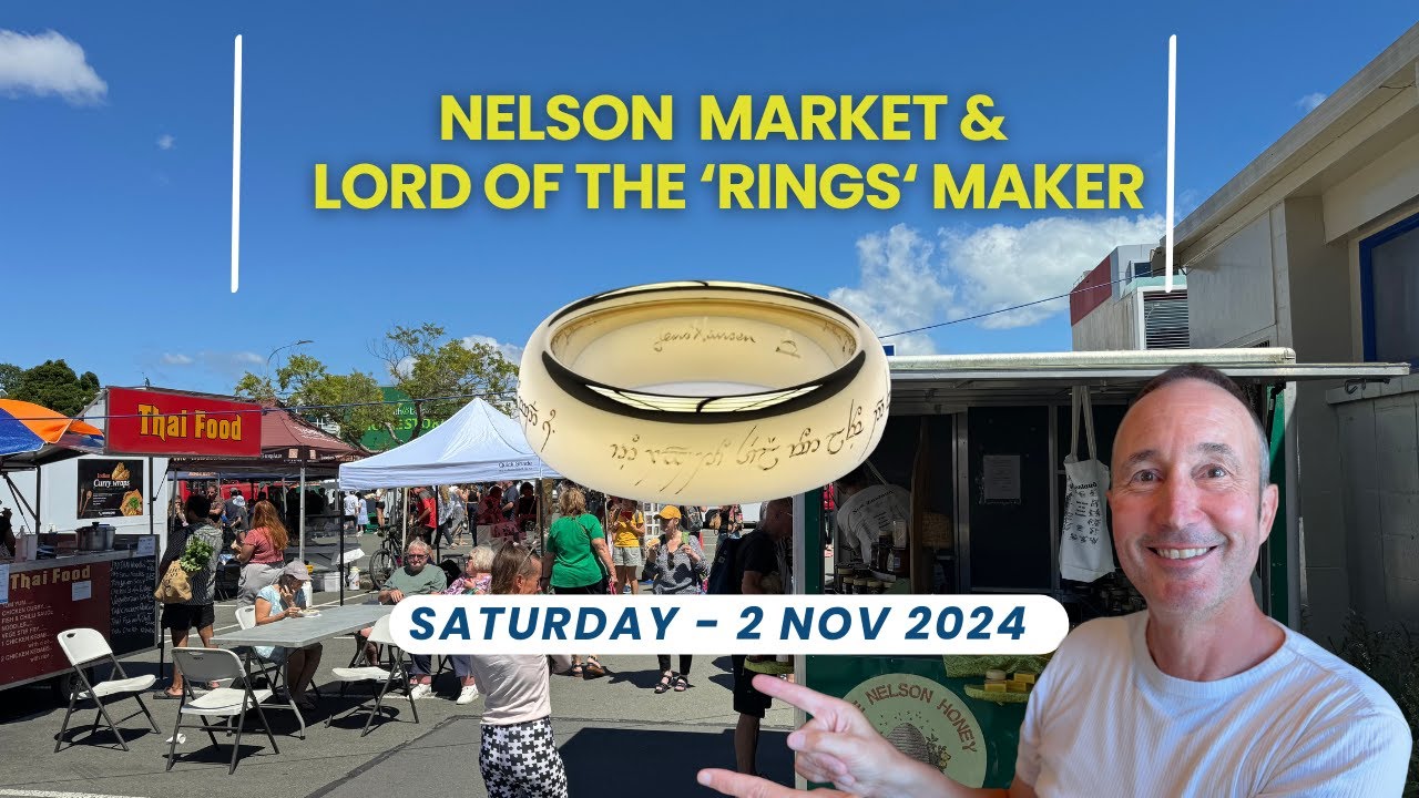 Vibrant Nelson Saturday Market & THE Lord of the Rings Jeweller - YouTube