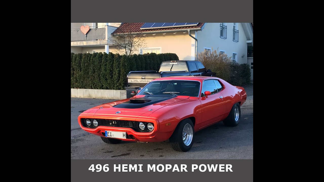 1972 Plymouth Roadrunner mit 496 cui 8,2 l 500 PS Hemi V8 Big Block ...