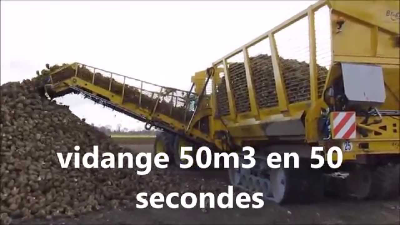 sugar beet cart 50m3 harvest / transbordeur betteraves Brochard / ropa ...