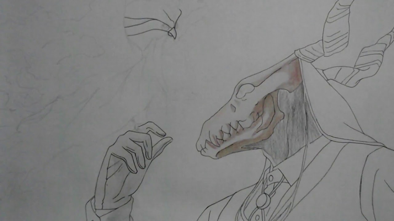 Mahoutsukai no Yome Elias Ainsworth speed drawing - YouTube