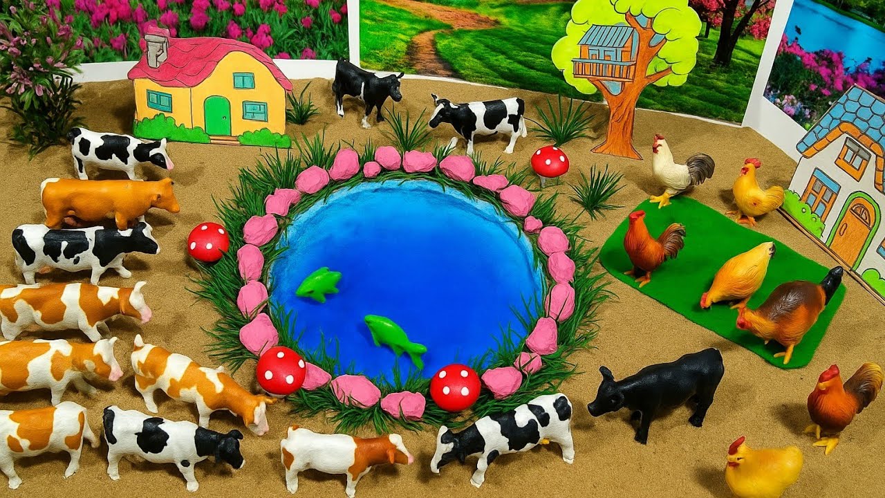 diy | Miniature cow farm | Mini tractor | cattle fodder | miniature ...