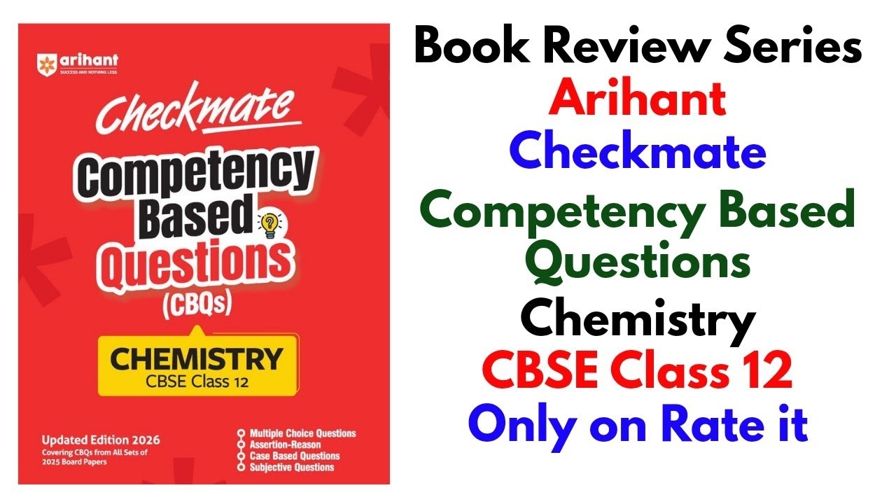 Arihant checkmate Competency Based Questions CBSE Class 12 Chemistry ...