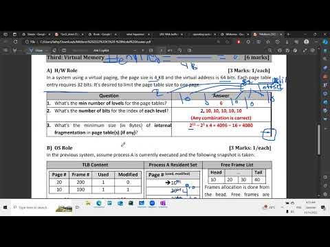OS Midterm Revision Part 4 + Solving Midterm Exam - YouTube