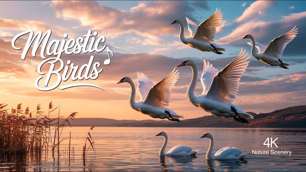 Majestic Birds in Flight | Relaxing 4K Nature Scenery & Music - YouTube