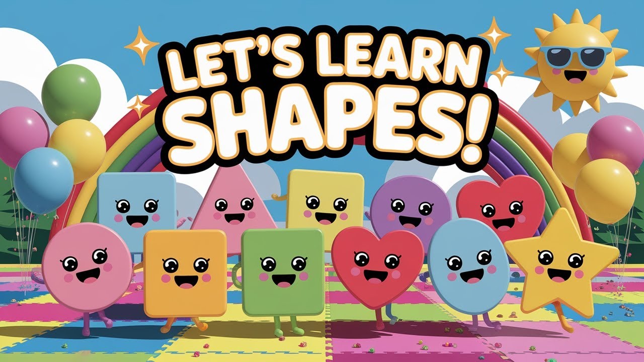Learn 2D Shapes with Dancing Friends! | Fun & Catchy Shapes Song for ...