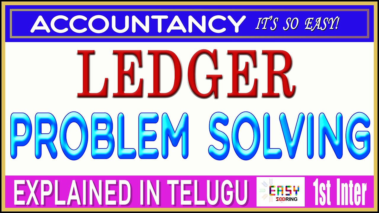 ledger problem solving. - YouTube