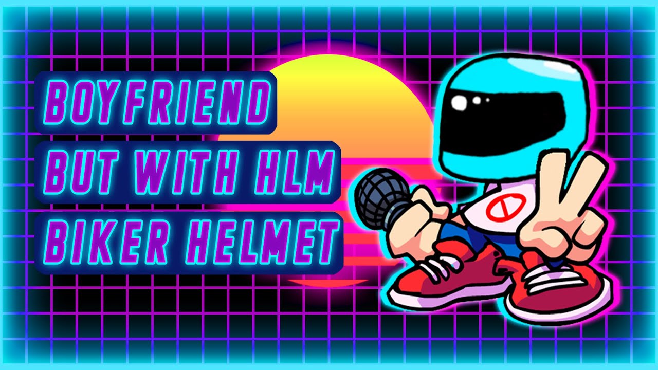 Friday Night Funkin'' | The Boyfriend with HLM Biker Helmet Mod ...