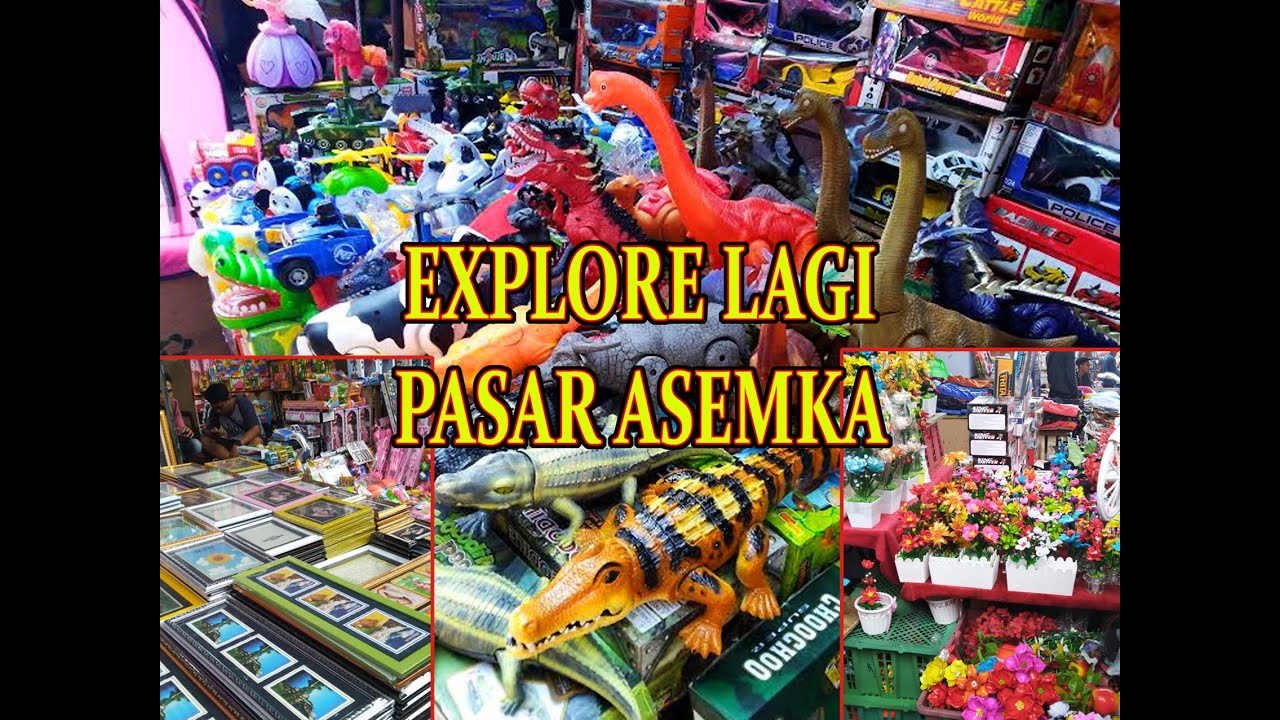 Explore pasar ASEMKA lagi ada toko jual bunga plastik - YouTube