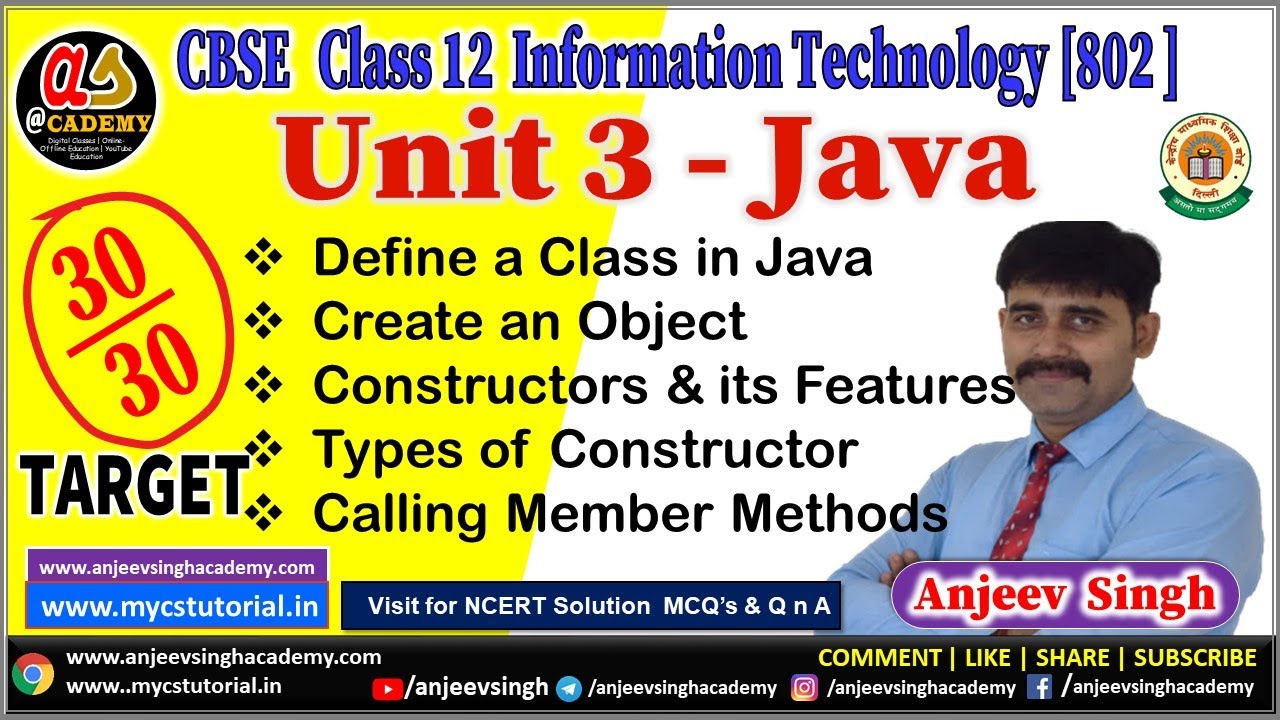 Creating Class Object and Constructor Class 12 Information Technology ...