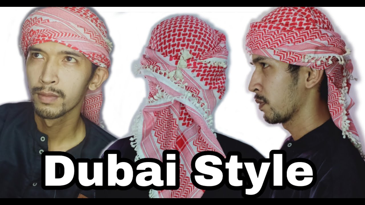 CARA MUDAH memakai SURBAN DUBAI STYLE Atau ARABIC STYLE - YouTube