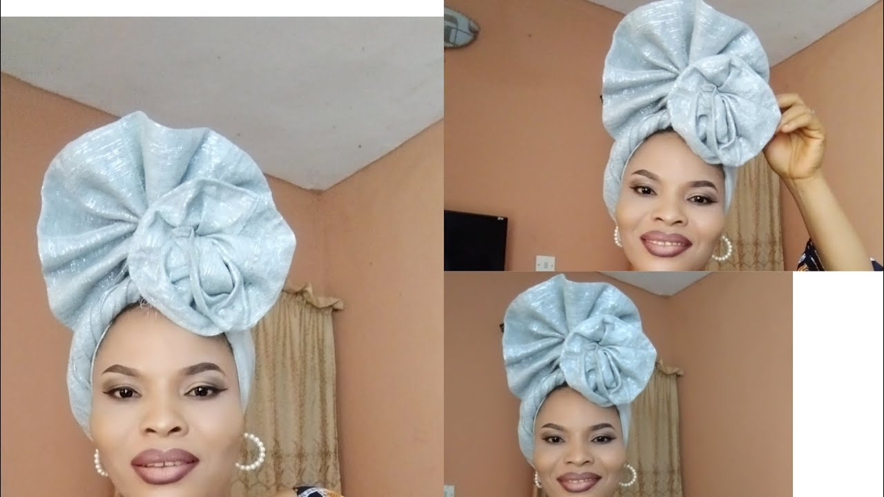 (DIY) Easy and quick trending gele head wrap #geletutorial #headwraptutorial #trending #fashion ...