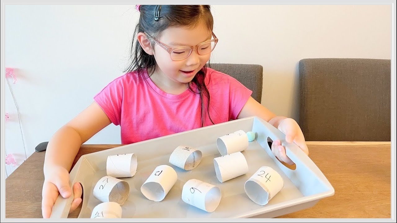 STEAM Activity Pompom Math Challenge - YouTube
