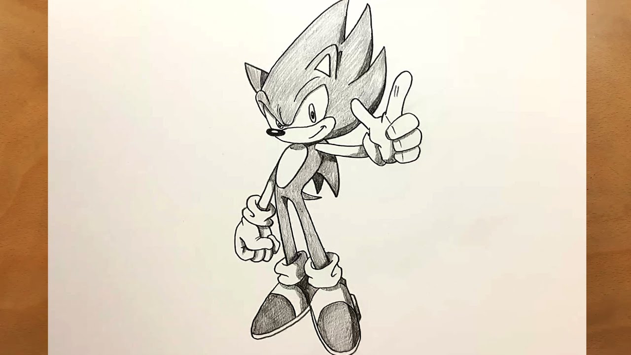 Simple Sonic Drawing || How to Sketch Sonic the Hedgehog Easily - YouTube