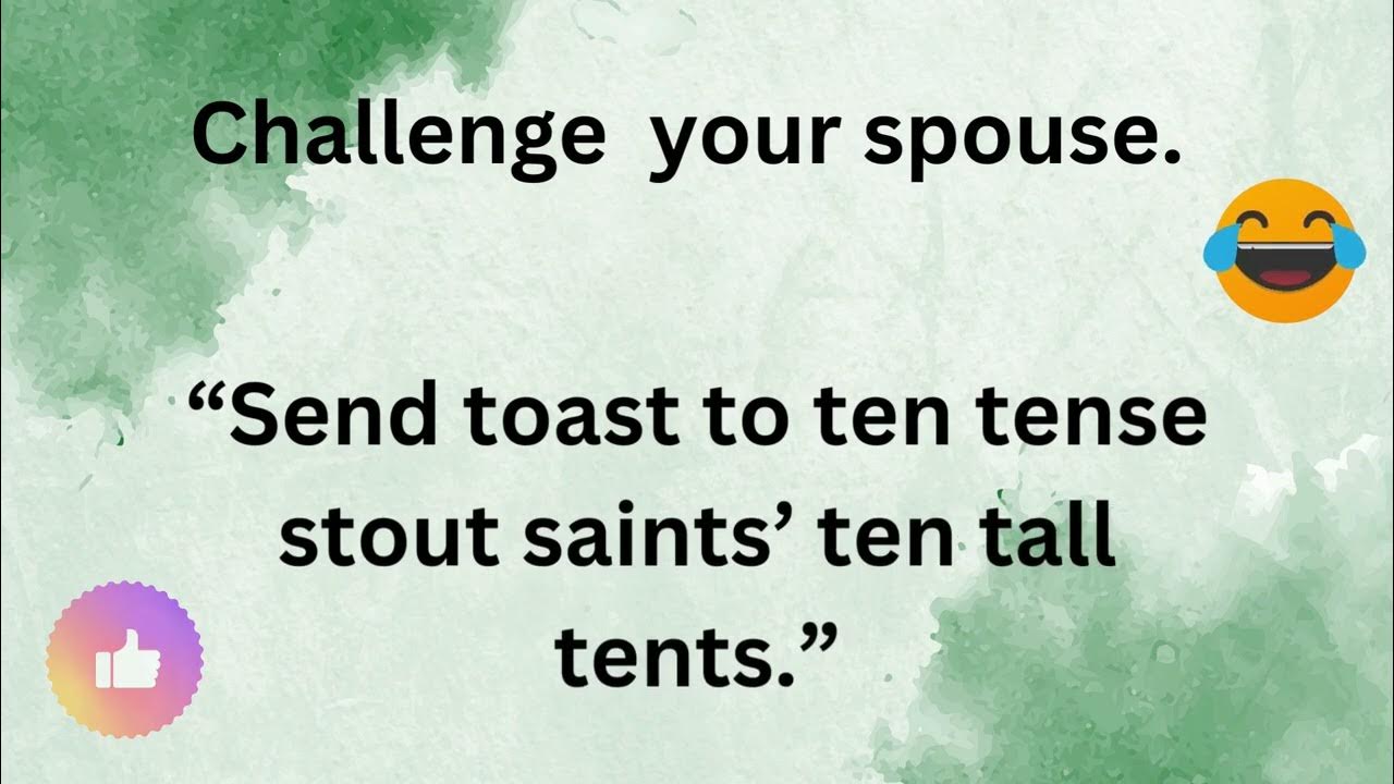 TRICKY ENGLISH TONGUE TWISTER CHALLENGE. WIFE VS HUSBAND. ANGREZI MEIN MAZEDAR TONGUE TWISTER ...