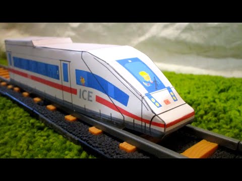 Bastelbogen ICE 4 Zug Maßstab 1:87 - YouTube