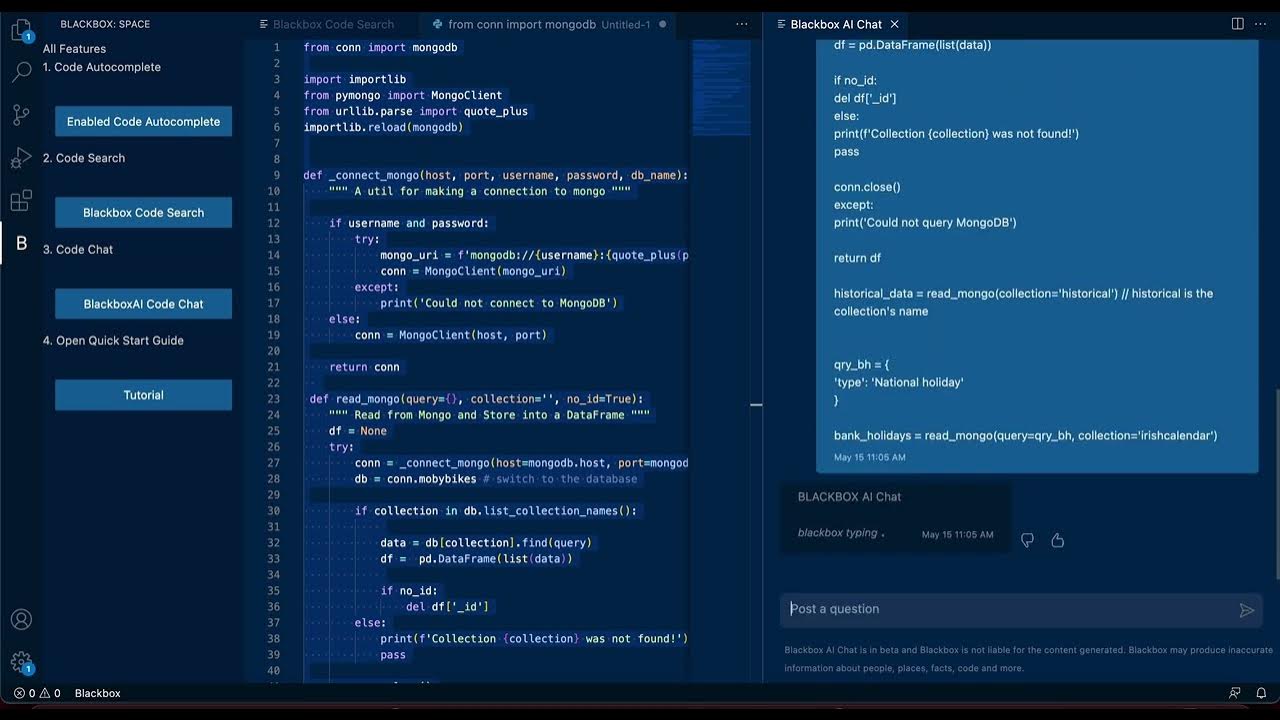 Explain This Code With Blackbox Ai Code Chat Youtube