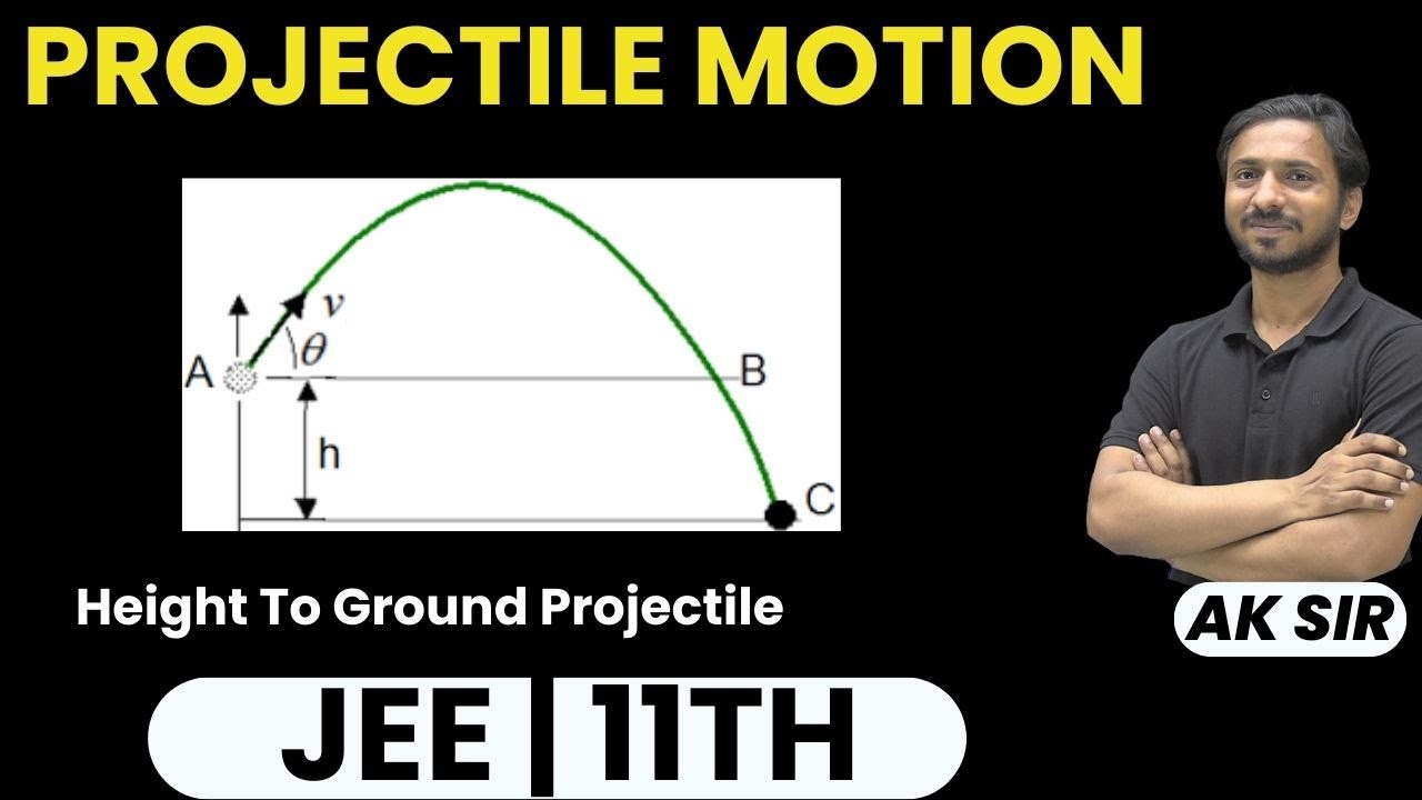 Projectile Motion Physics Class 11 JEE | Height To Ground Projectile | Projectile Motion Physics ...