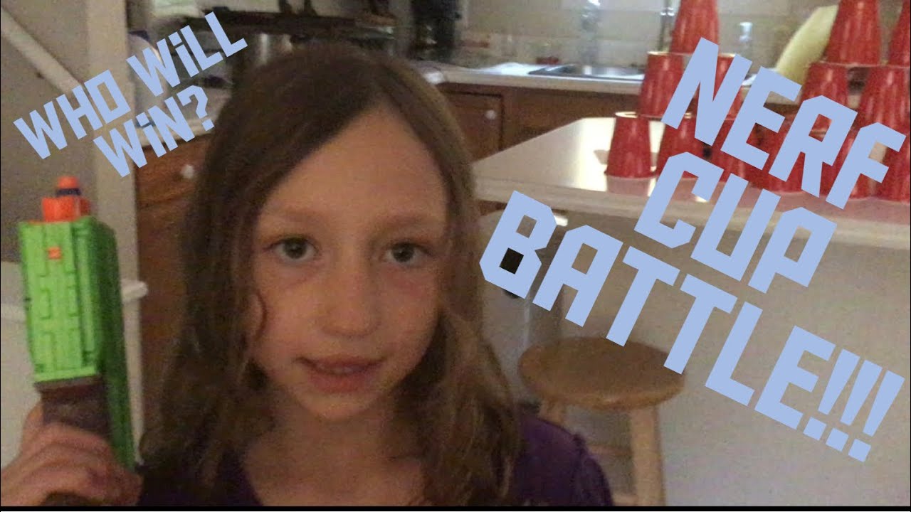 Nerf cup battle!!! - YouTube