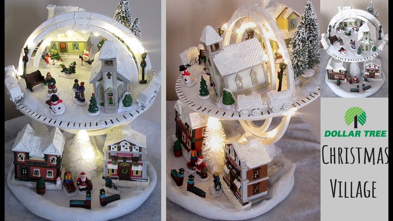 UNIQUE CHRISTMAS VILLAGE USING DOLLAR STORE ITEMS. - YouTube