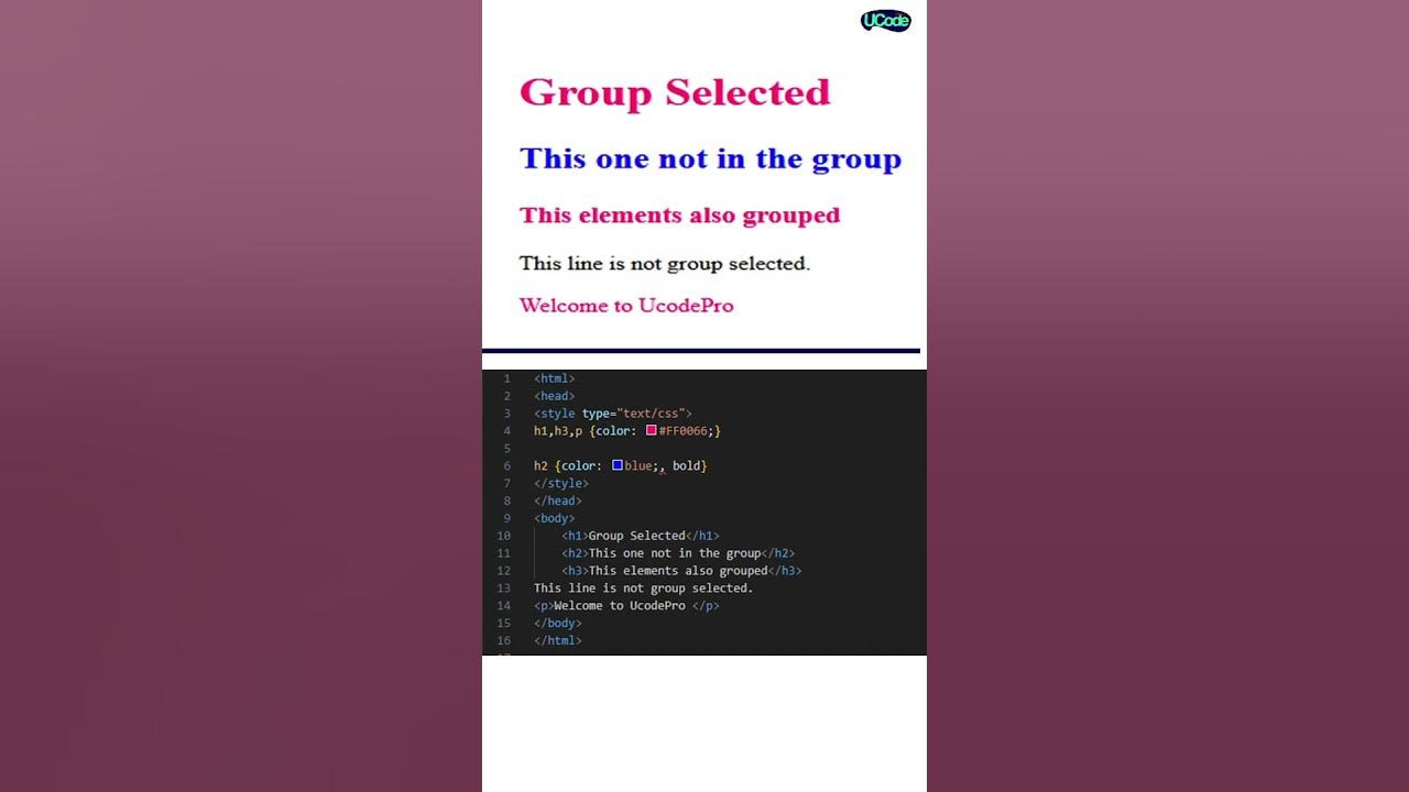 CSS Group Selectors: Simplify Styling - YouTube