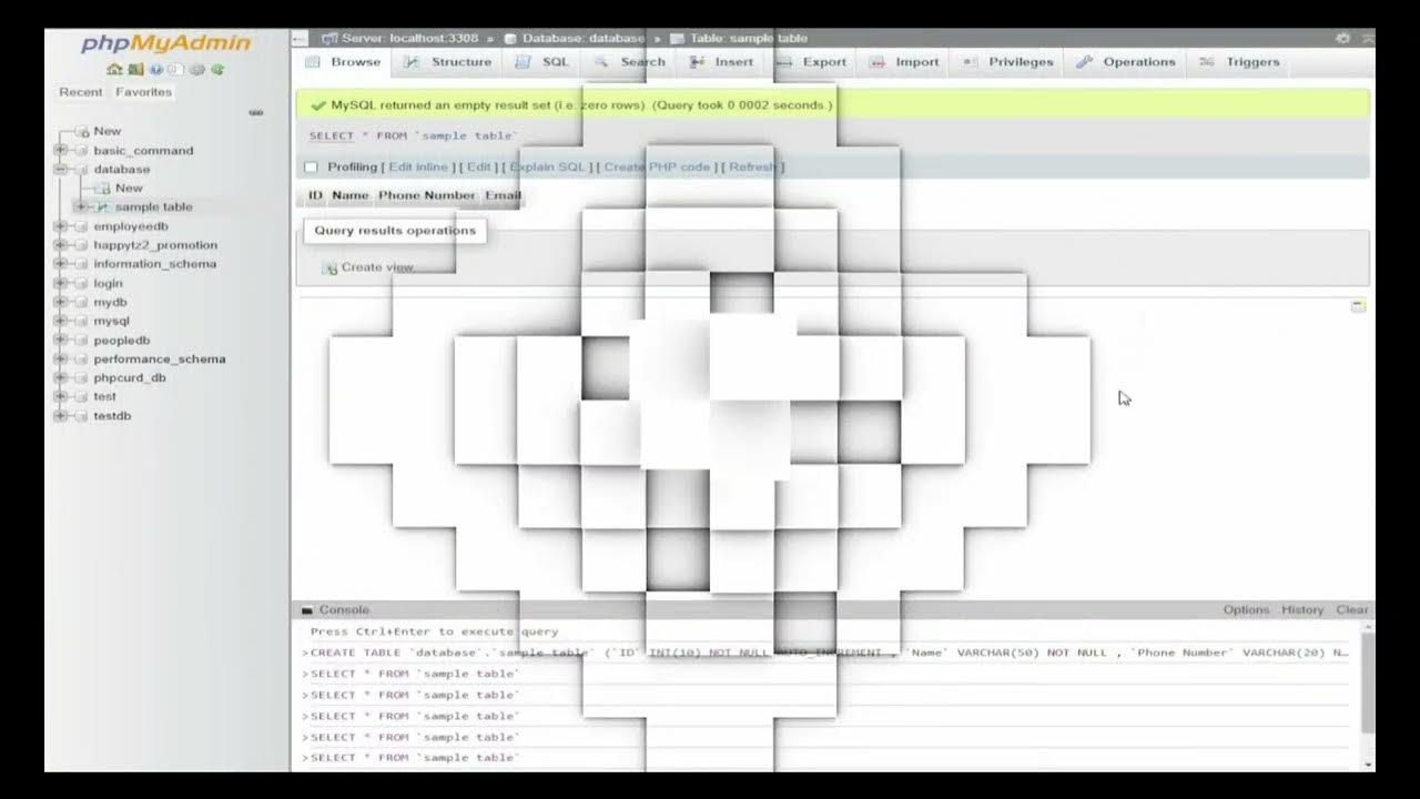 Creating A Simple Database Using Php Myadmin Youtube