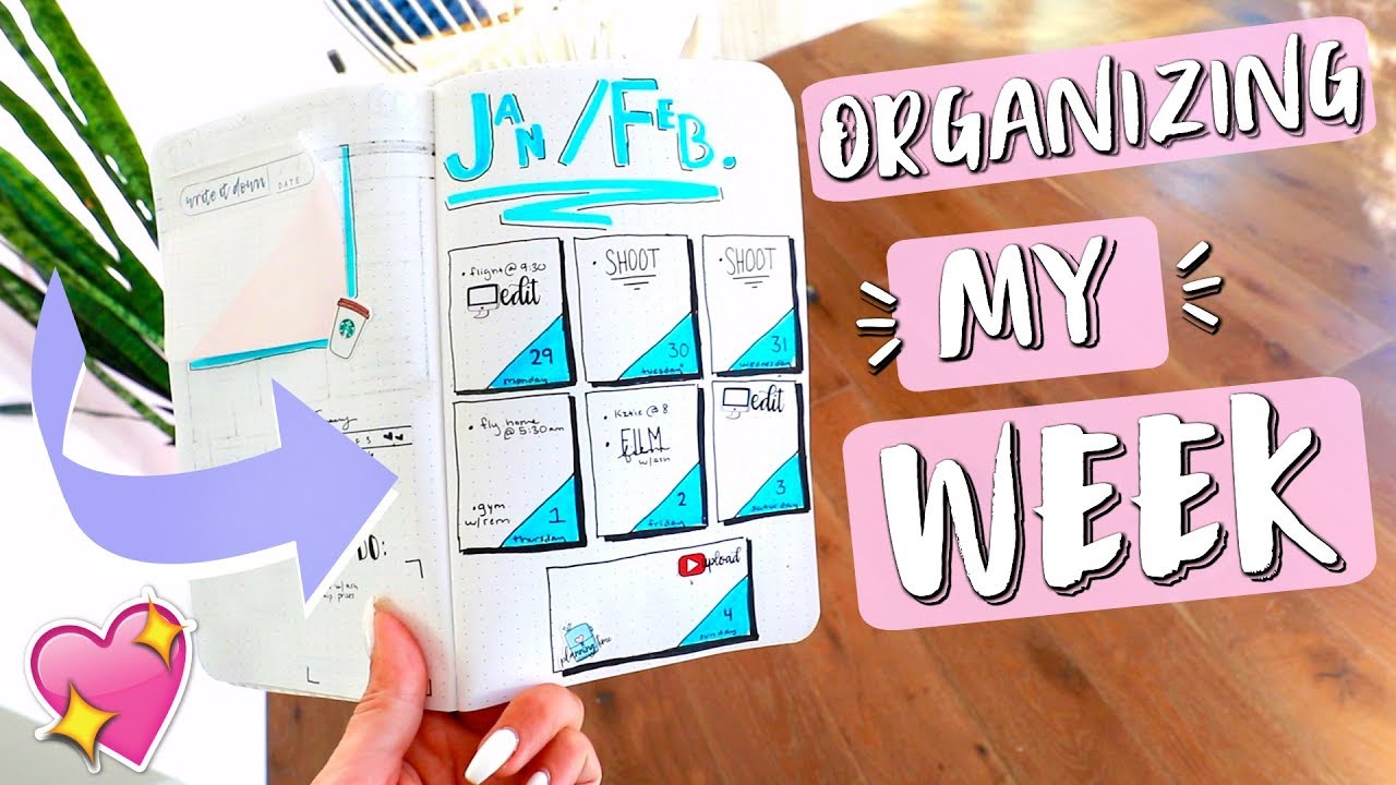 Organizing My Week with a Bullet Journal!! - YouTube