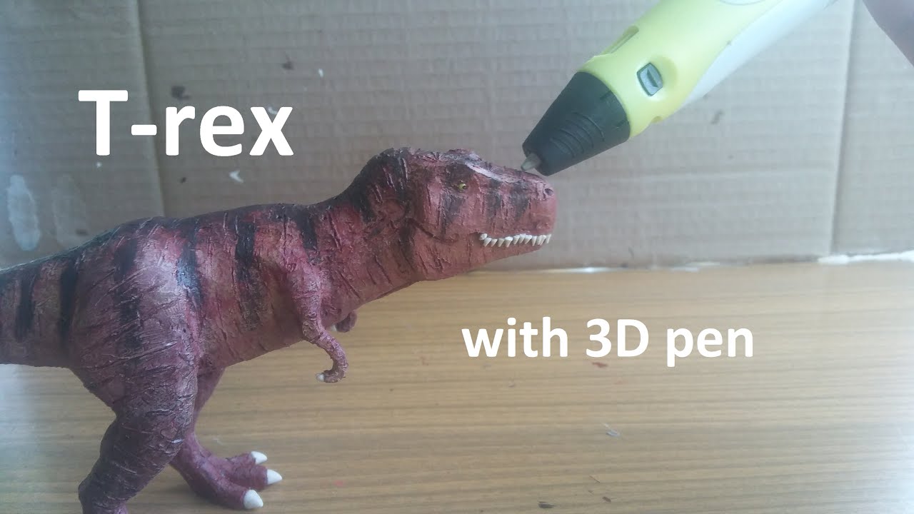 3D pen creation T-rex. - YouTube