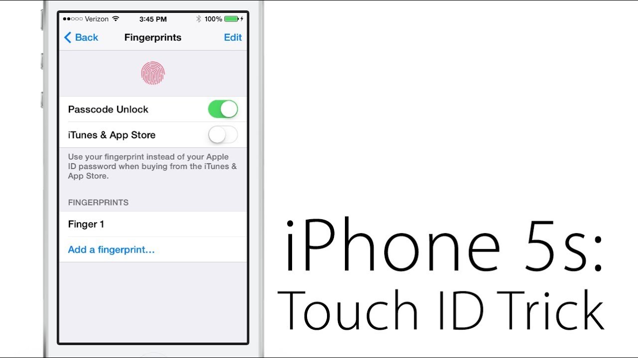 iPhone 5s: How To Use More Than Five Fingerprints With Touch ID - YouTube