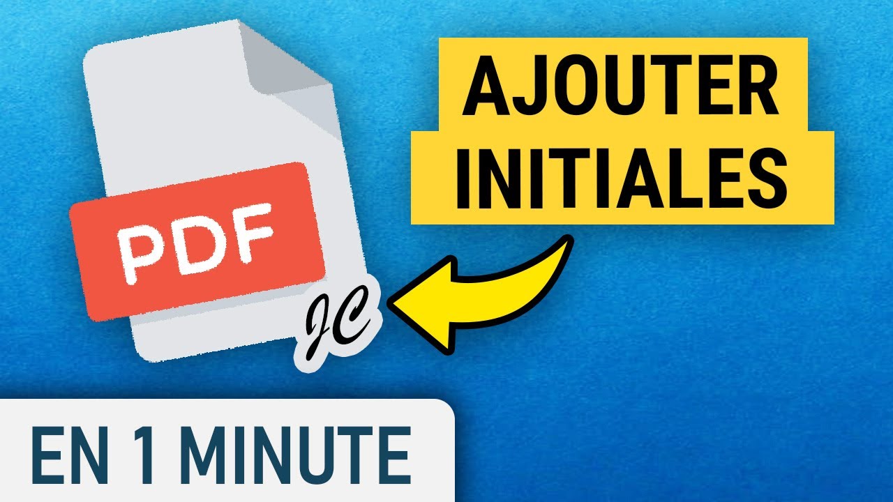 Ajouter vos initiales en bas de toutes les pages d'un PDF - YouTube
