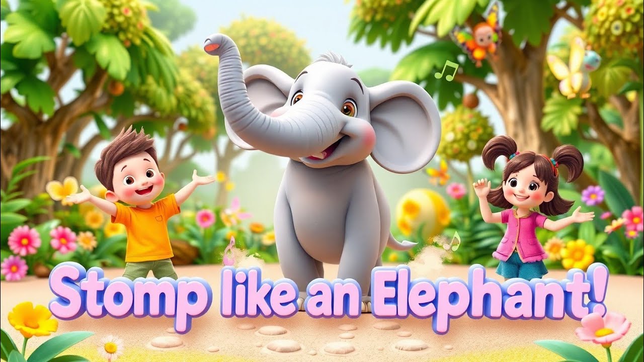 Stomp Like an Elephant! 🐘🎶 Fun Nursery Rhyme for Kids | Dance & Sing ...