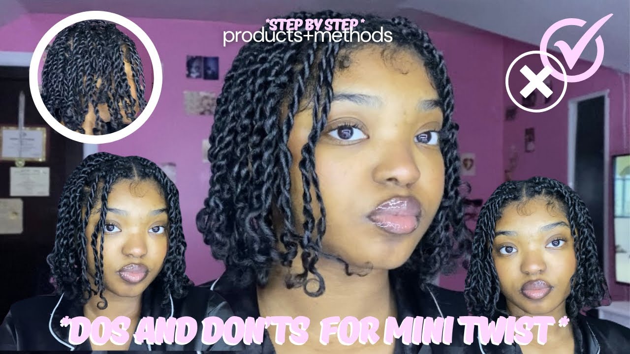 HOW TO DO MINI TWIST 👱🏾‍♀️🎀*WITH BRAIDED ROOTS* PRODUCTS+METHODS (step ...